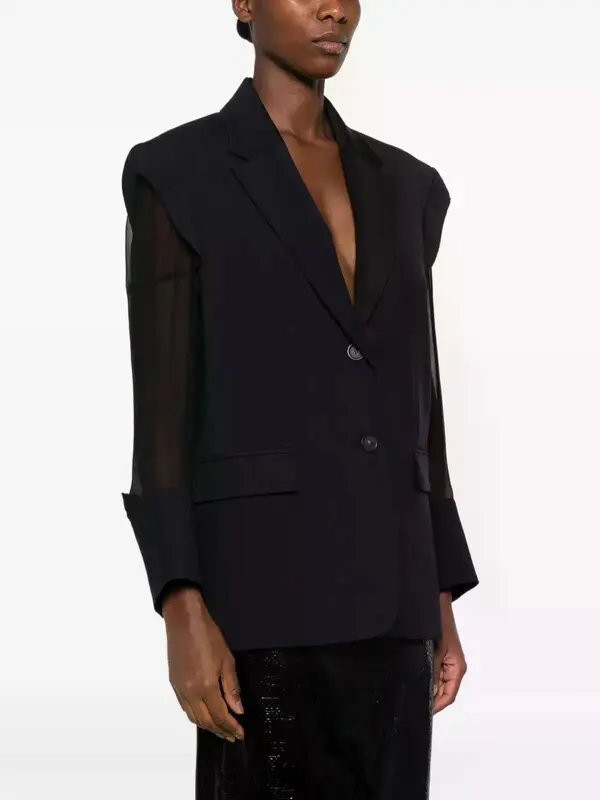 Erika Cavallini Sheer-sleeve Blazer