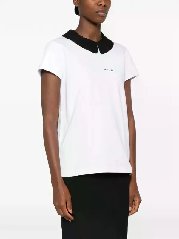 N°21 Contrast Peter Pan Collar T-shirt