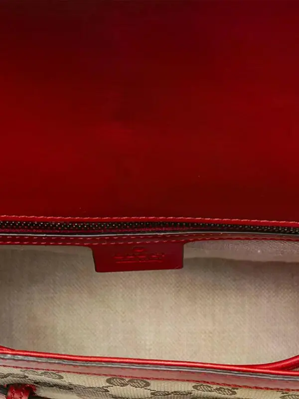 Gucci 2000-2015 Medium Gg Canvas Lady Web Crossbody Bag