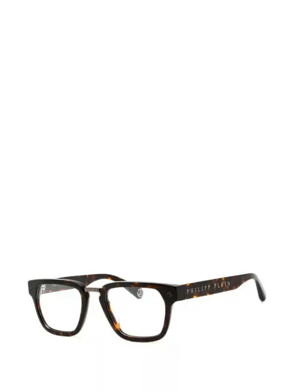 Philipp Plein Tortoiseshell-effect Rectangle-frame Glasses