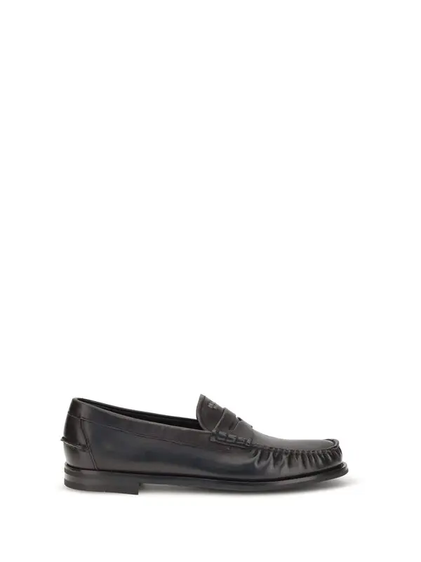 Prada Vintage Leather Loafers - Black