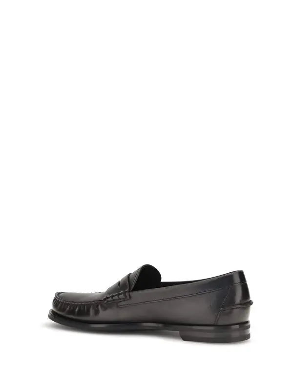 Prada Vintage Leather Loafers - Black