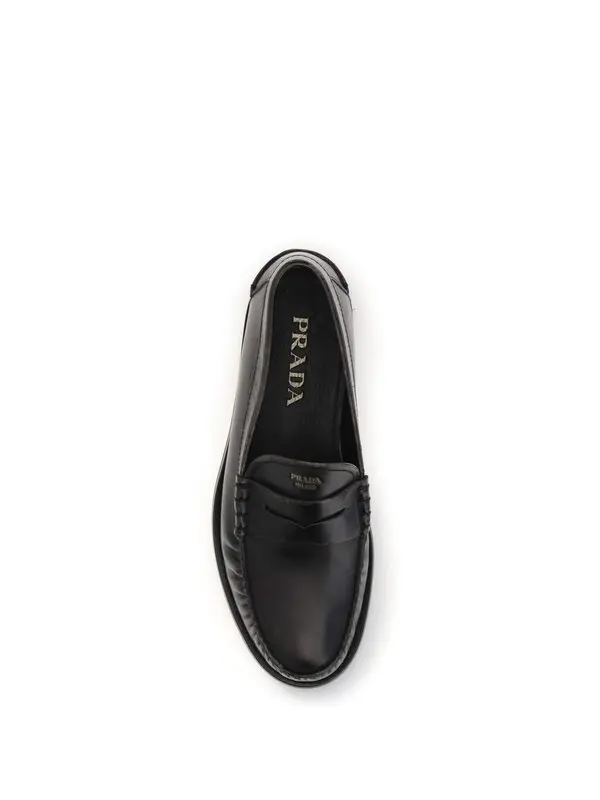 Prada Leather Loafers - Black