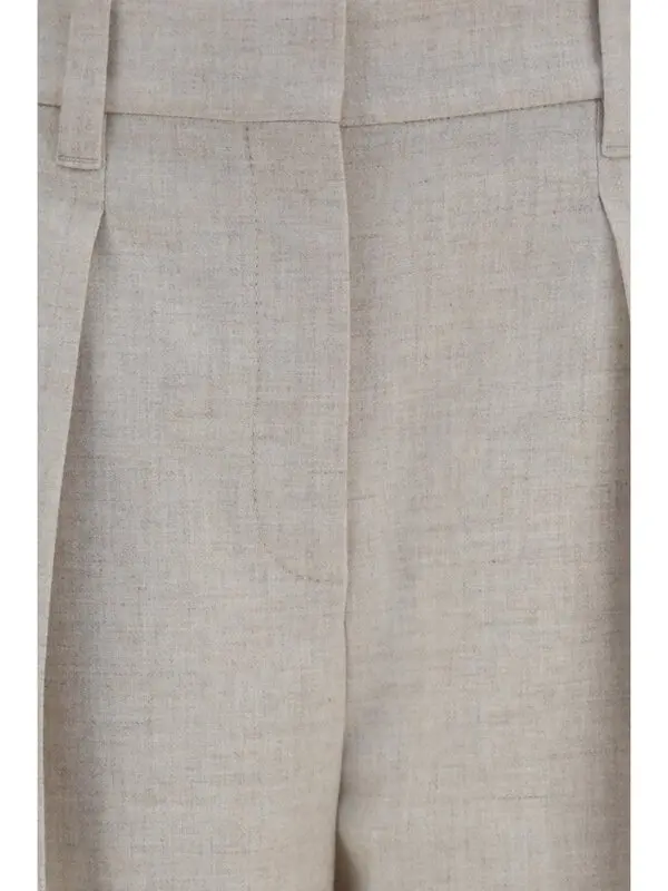 Brunello Cucinelli Palazzo Pants - Cream
