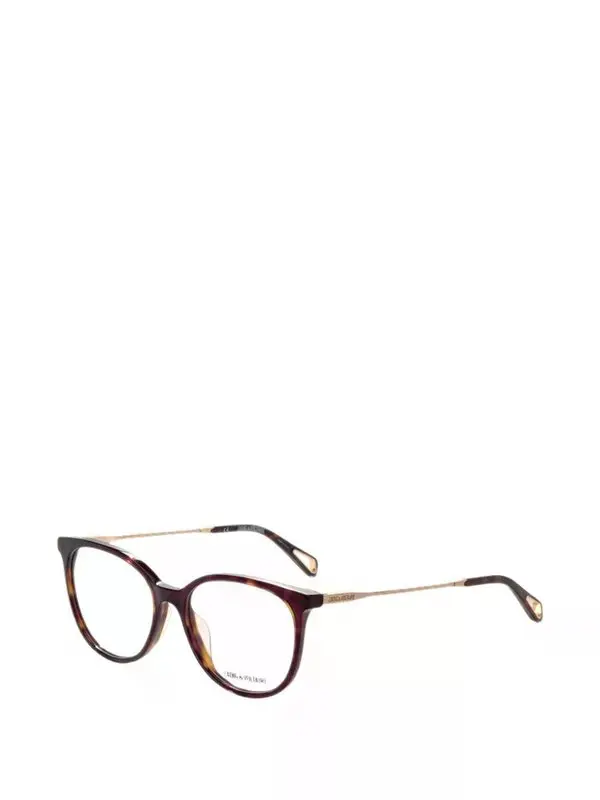 Zadig&Voltaire Tortoiseshell-effect Round-frame Glasses