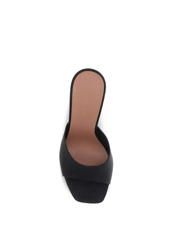 Amina Muaddi Dalida Satin Sandals