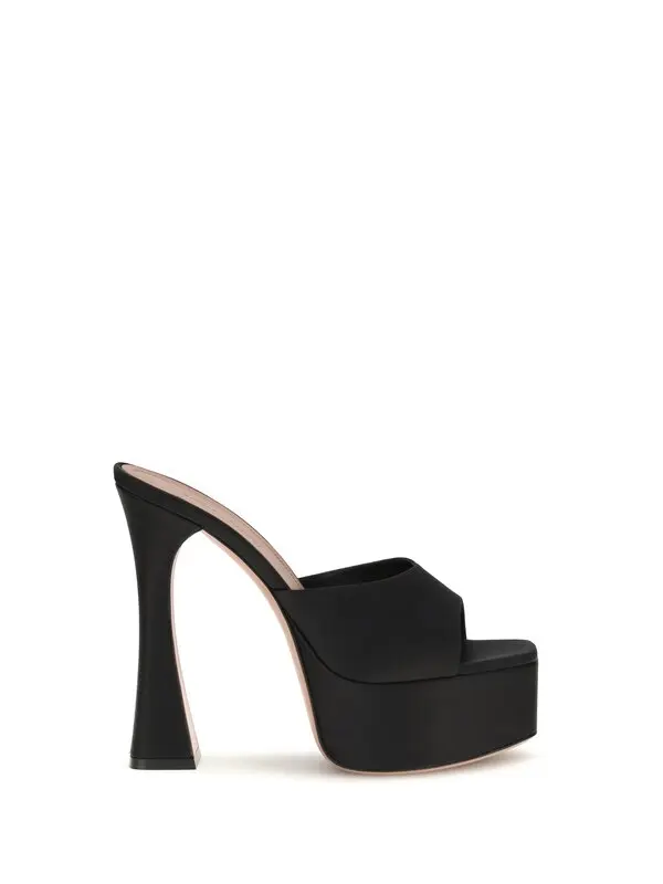 Amina Muaddi Dalida Sandals - Black