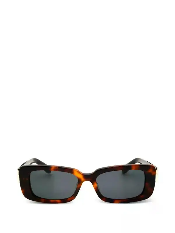 FERRAGAMO Gancini Rectangle Sunglasses - Brown