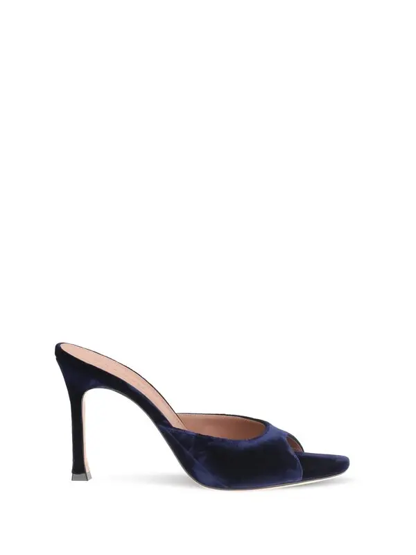 Amina Muaddi Alexa Velvet Sandals