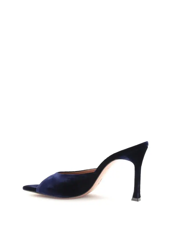 Amina Muaddi Alexa Velvet Sandals