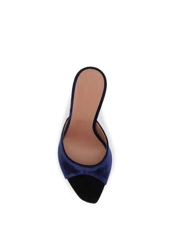 Amina Muaddi Alexa Velvet Sandals