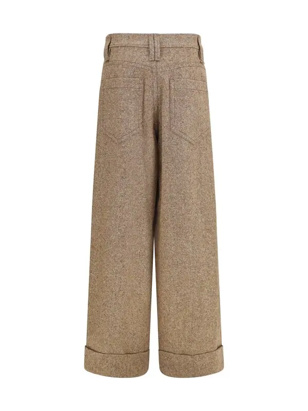 Brunello Cucinelli Tailored Wool-blend Pants - Cream