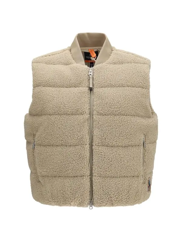PARAJUMPERS Simaw Padded Bouclé Vest - Cream