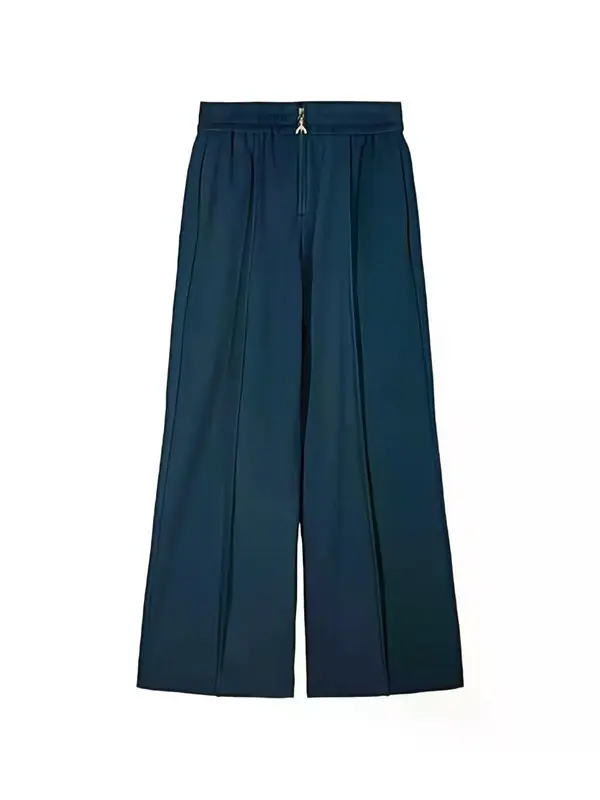 Patrizia Pepe Teal Wide-leg Trousers