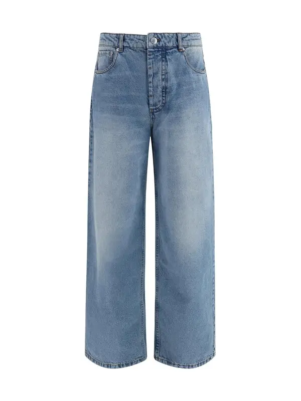 AMI Paris Cotton Wide-leg Jeans