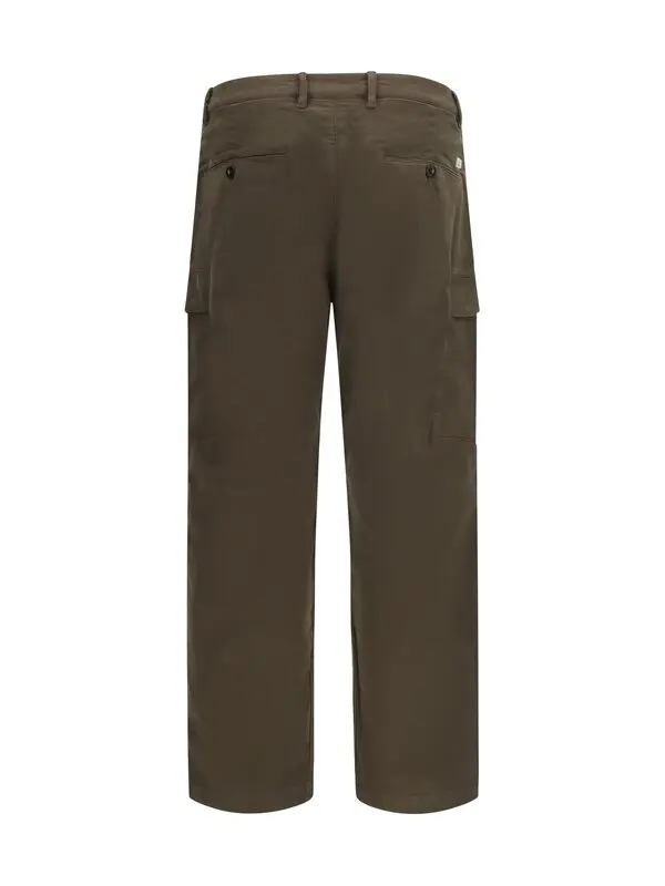 C.P. COMPANY Stretch Cotton Satin Cargo Pants - Green