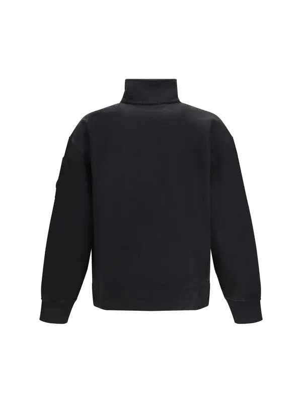 C.P. COMPANY Brushed And Sueded Diagonal-weave Cotton Fleece Sweatshirt