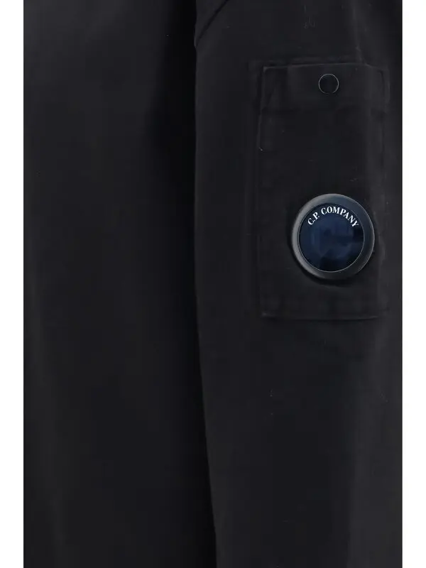 C.P. COMPANY Diagonal-weave Cotton Fleece Sweatshirt - Black
