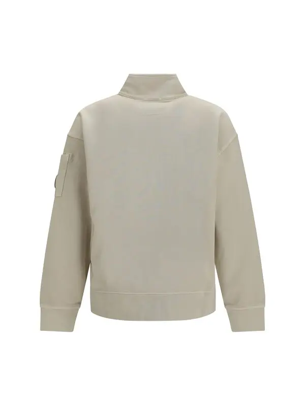 C.P. COMPANY Brushed And Sueded Diagonal-weave Cotton Fleece Sweatshirt