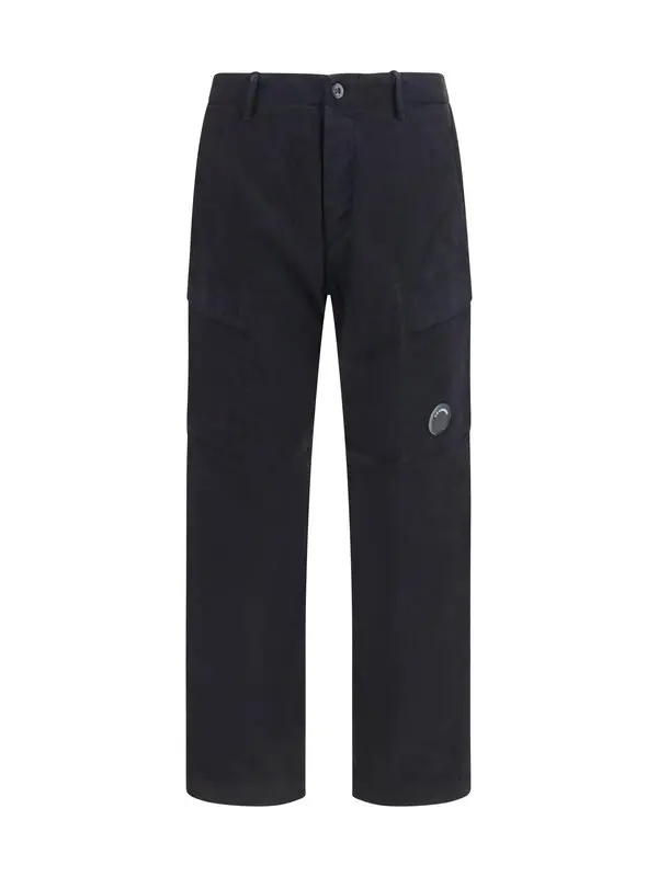C.P. COMPANY Stretch Cotton Satin Cargo Pants - Black