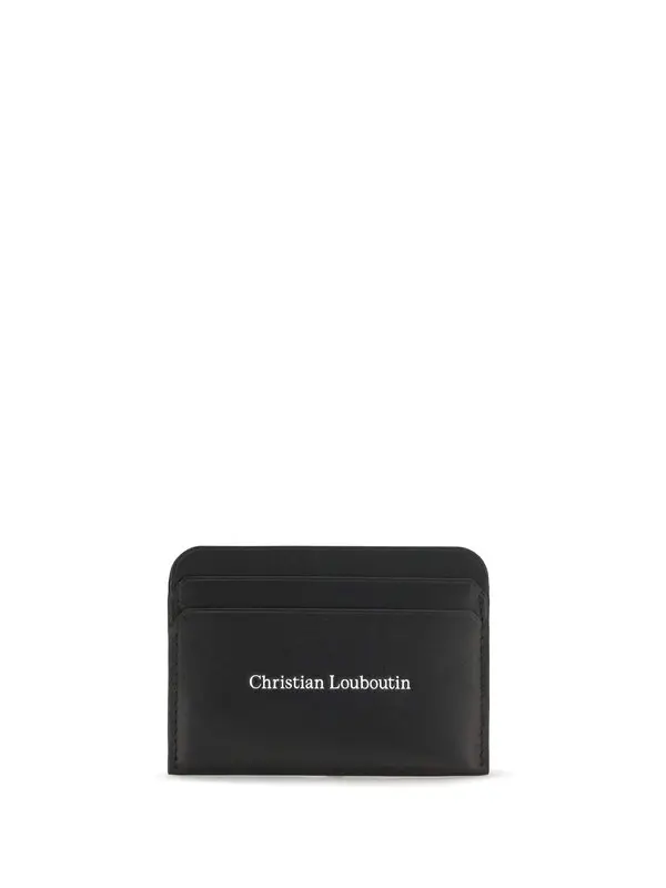 CHRISTIAN LOUBOUTIN Canopy Leather Card Holder - Black
