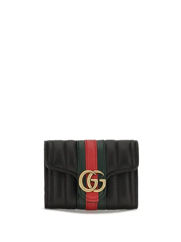 Gucci Marmont Web Gg Wallet - Black