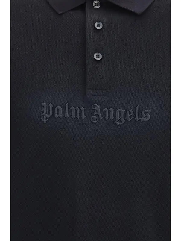 Palm Angels Cotton Polo With Embroidered Logo