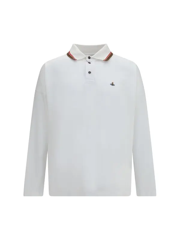 VIVIENNE WESTWOOD Oversized Long-sleeve Polo - White