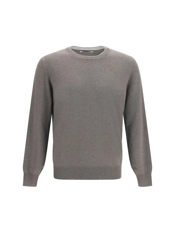 Brunello Cucinelli Cashmere Crew Neck Sweater - Gray