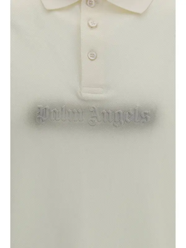 Palm Angels Cotton Polo With Embroidered Logo