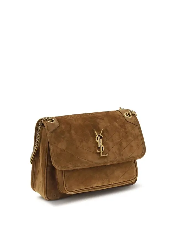 Saint Laurent Medium Niki Suede Shoulder Bag