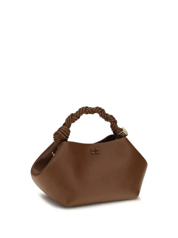 GANNI Small Bou Handbag With Twisted Top Handle - Brown