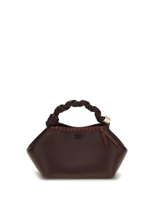 GANNI Small Bou Woven Handbag - Brown