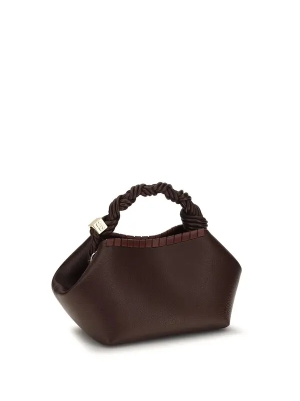 GANNI Small Bou Woven Handbag - Brown