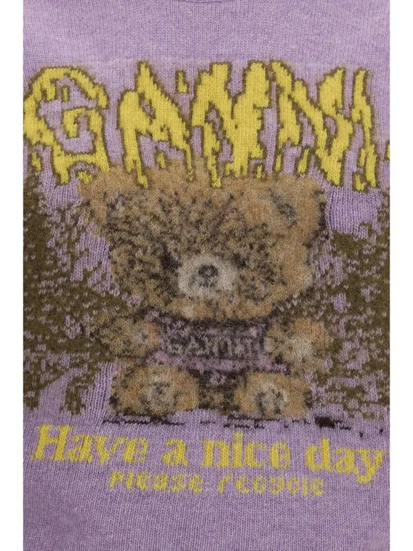 GANNI Teddy Alpaca And Wool-blend Vest