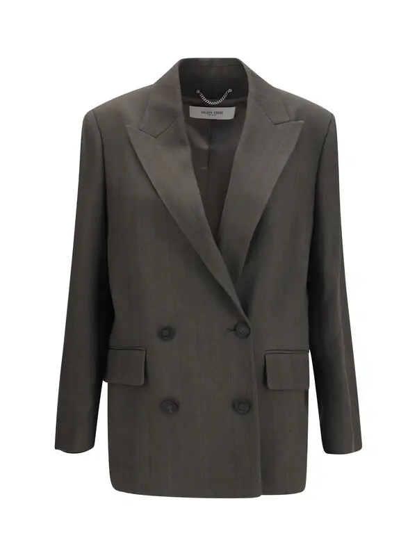 GOLDEN GOOSE Double-breasted Blazer With Drawstring