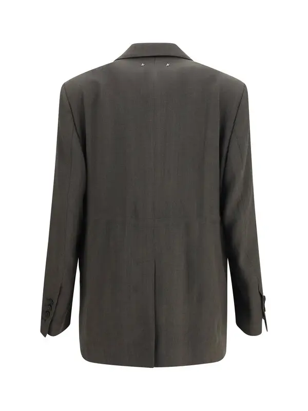 GOLDEN GOOSE Double-breasted Blazer With Drawstring
