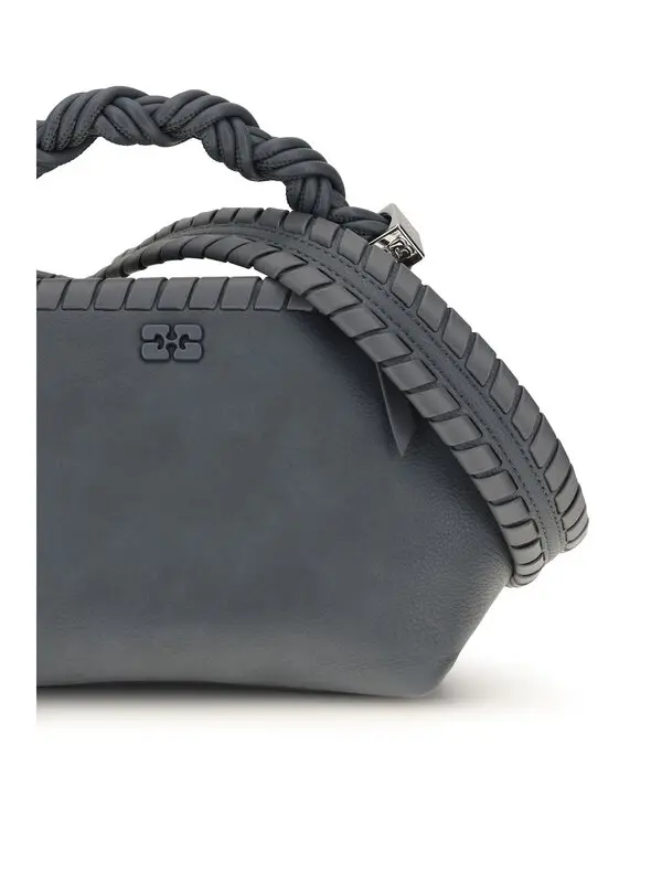 GANNI Small Bou Woven Handbag - Blue