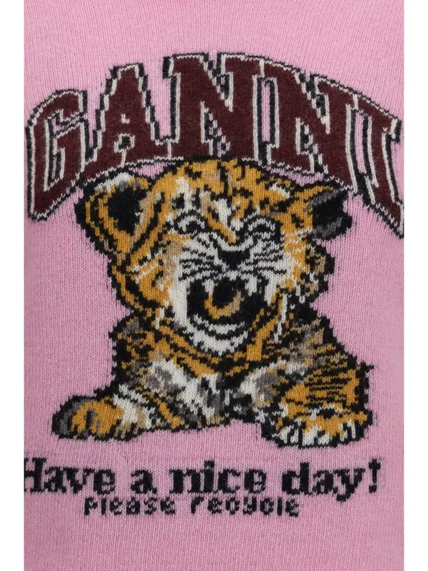 GANNI Wool Graphic Sweater