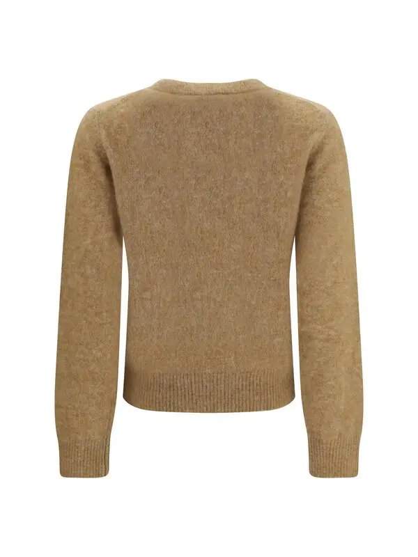 GANNI Teddy Brushed Alpaca Crewneck Sweater
