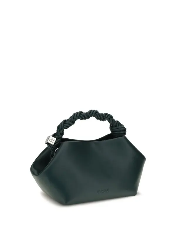 GANNI Bou Leather Handbag - Green