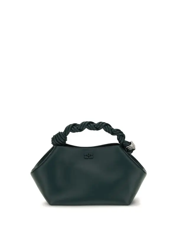 GANNI Bou Leather Handbag - Green