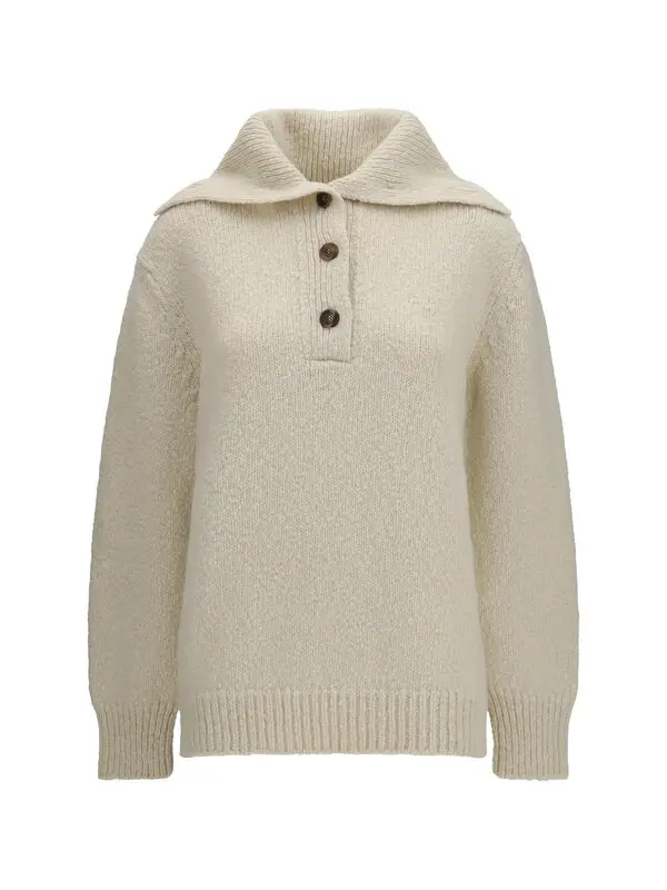 Malo High-neck Sailor Sweater With Buttons - Multicolor
