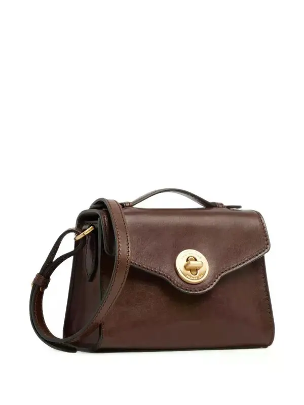 THE BRIDGE Twist-lock Leather Tote Bag