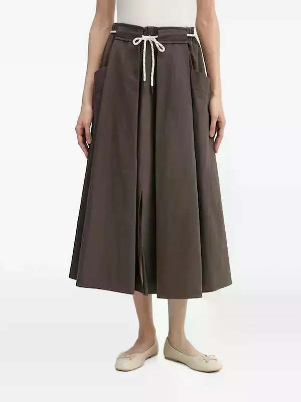 BENETTON Drawstring-waist Midi Skirt