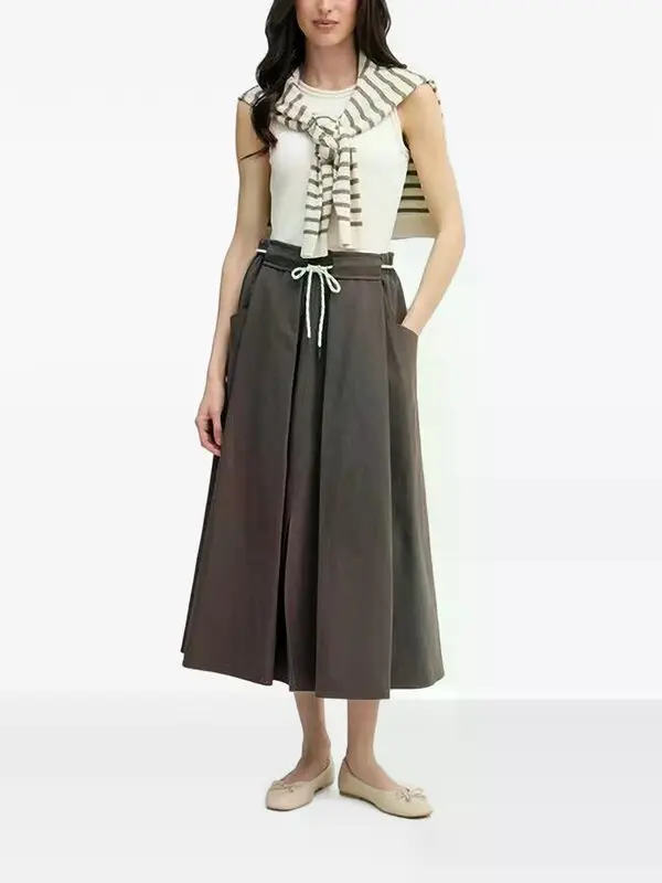 BENETTON Drawstring-waist Midi Skirt