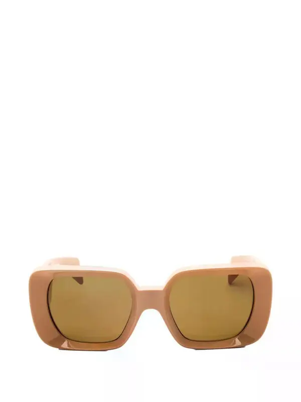 Versace Medusa Embellished Square Frame Sunglasses - Neutrals