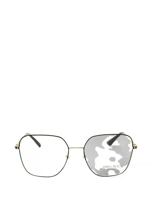 JIMMY CHOO Geometric Frame Eyeglasses - Black
