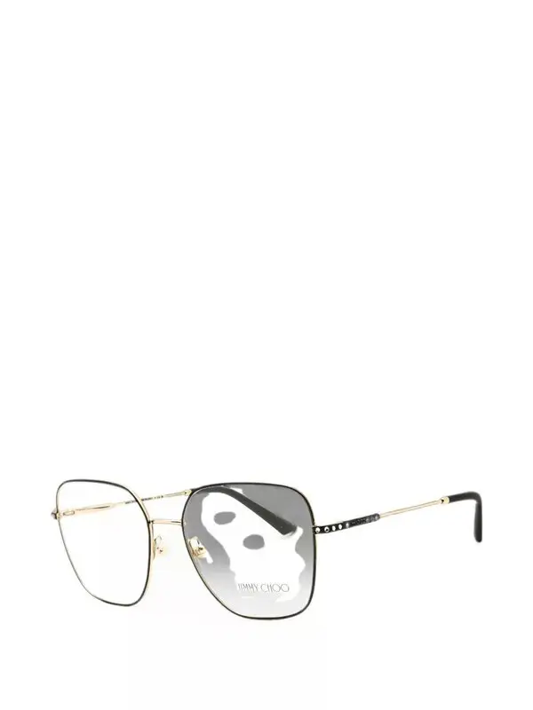 JIMMY CHOO Geometric Frame Eyeglasses - Black
