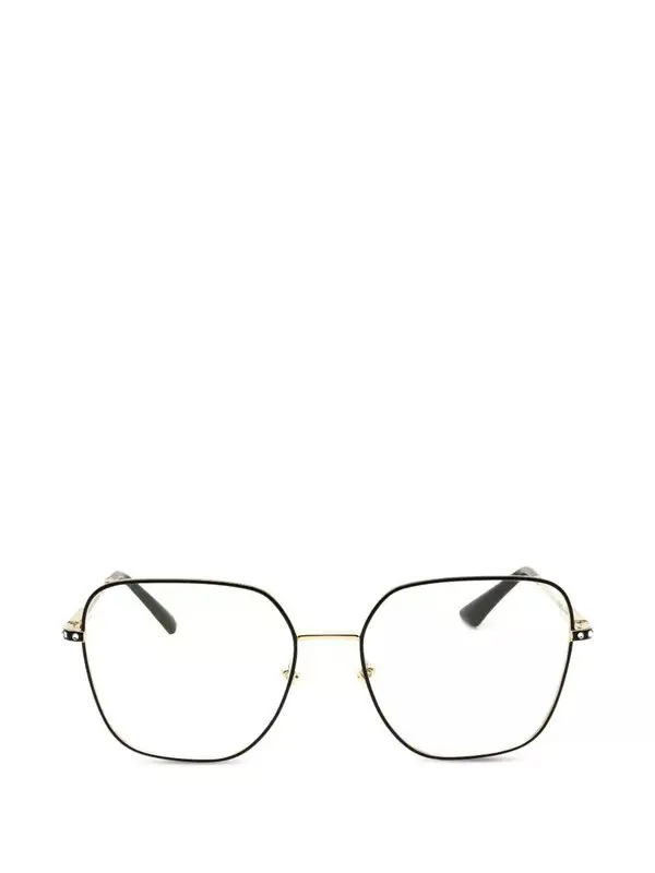 JIMMY CHOO Geometric Frame Eyeglasses - Black